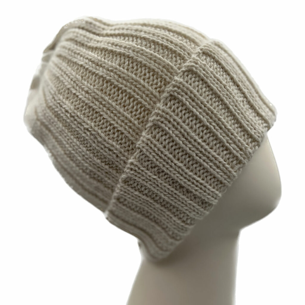 Superfine Knit Alpaca Hat in White
